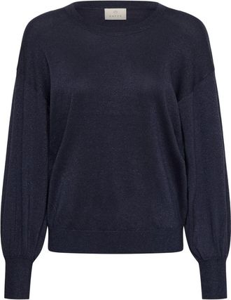 Kaffe Rundhals-Strickware - - Knitwear - Damen - Blau - S
