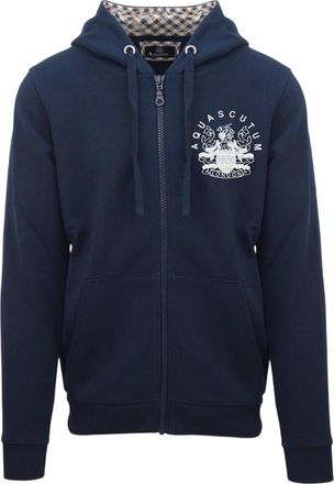 Aquascutum Hoodie mit durchgehendem Rei&szlig;verschluss f&uuml;r Herren, leger (Marine)