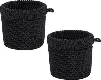 ICEGREY Aufbewahrungskorb Geflochten Baumwolle Strickkorb, Korb Aufbewahrung Klein K&ouml;rbchen Wickeltisch Organizer, Dekorative Speicher Regalk&ouml;rbe f&uuml;r Schr&auml;nke