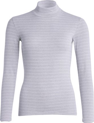 CON-TA Conta Thermo Langarm Shirt mit Stehkragen, geringeltes Damenshirt mit natürlicher Baumwolle, wärmeisolierende Unterwäsche, Damenbekleidung, in Farbe S