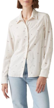 Levi's Damen New Classic Fit Hemd, Lou Ditsy Floral Egret Cotton Linen, XS