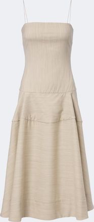 Jacquemus Robe midi Paradiso en laine m&eacute;lang&eacute;e