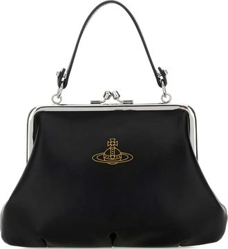 Vivienne Westwood sac à main Orb Granny en cuir - Noir