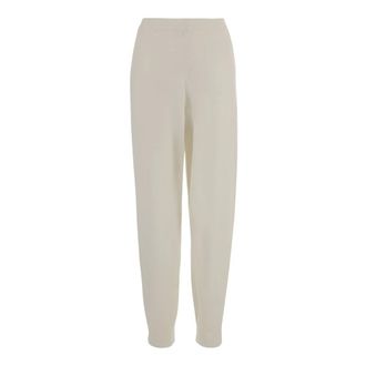 Allude Femme, Pantalons, Blanc, Taille: 36 FR Wool And Cashmere Pants