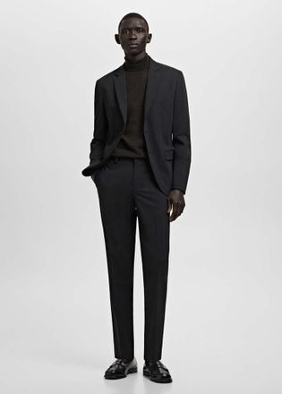 Mango Pantalon costume Par&iacute; super slim-fit noir - Homme - 36 - MANGO MAN