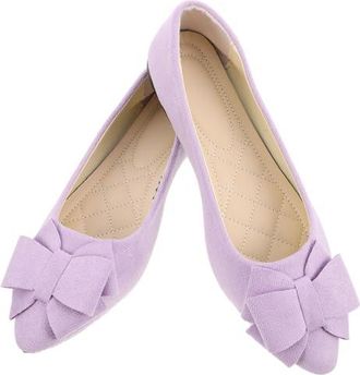 Yardwe Ballerines Pointues avec Noeud pour Femme Chaussures Plates De Mariage L&eacute;g&egrave;res Et Confortables pour Travail Ou &Eacute;v&eacute;nements Sp&eacute;ciaux