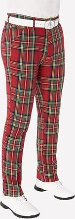 Royal & Awesome Stewart Tartan Golf Pantalon pour Hommes, Pantalon de Golf Masculin, Pantalon de Golf Funky, Pantalon de Golf pour Hommes effil&eacute;s