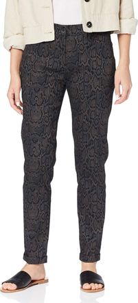 Brax Damen Maron Snake Jacquard 7/8-Hose Slim Fit modern Hose, per Pack Braun (Brown 52), W(Herstellergröße: 36L)