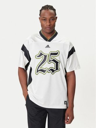 adidas T-Shirt Football JY2762 Wei&szlig; Oversize