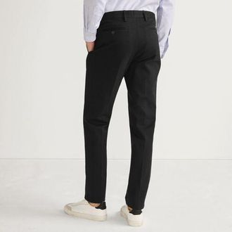 Lands End B&uuml;gelleichte Chino, Straight Fit, Herren, Gr&ouml;&szlig;e:52 regular, Schwarz, Baumwolle, by Lands End