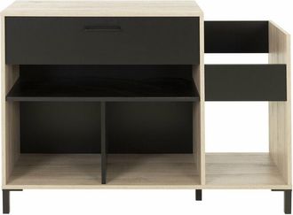Gami Gami - vinyle vintage Meuble platine - Style urbain - Decor chene - l 115 x p 40 x h 81 cm