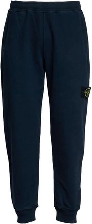 Stone Island Homme, Pantalons, Bleu, Taille: S Confortables pantalons de survêtement en coton bleu