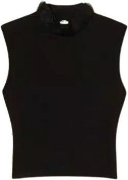 Twinset Femme, Tops, Noir, Taille: 36 FR Top lupetto collezione Actitude