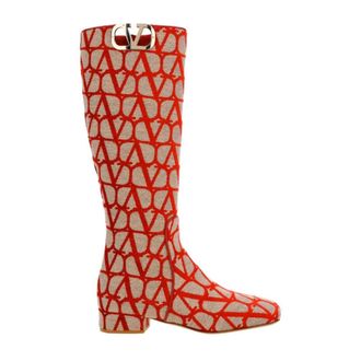 Valentino Garavani Femme, Chaussures, Multicolore, Taille: 39 EU Bottes en toile avec logo lat&eacute;ral V