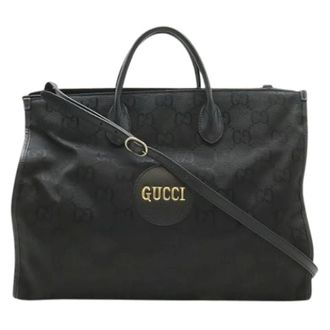 Gucci Pre-owned Off The Grid Sac 2way en nylon- toile et cuir - Femme - Pre-owned - Noir - Taille: ONE Size