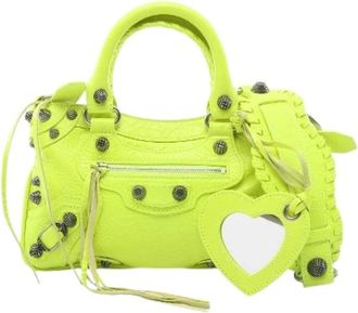 Balenciaga Pre-owned Neo Cagole S Leather 2way Handbag - Femme - Pre-owned - Vert - Taille: ONE Size