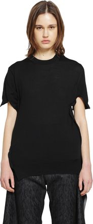 Junya Watanabe Short Sleeve Wool Sweater with Splits