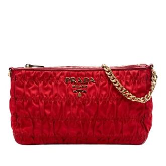Prada Sac bandouli&egrave;re en nylon Pre-owned - Femme - Pre-owned - Rouge - Taille: ONE Size