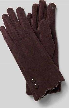 Eem Fashion Handschuhe aus elastischem Material-Mix mit Zierkn&ouml;pfen