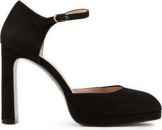 Stuart Weitzman Escapins compens&eacute;es Babette en cuir su&eacute;d&eacute;