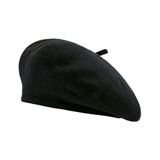 Generic rtdgcv B&eacute;ret Basque Femme B&eacute;ret pour Femmes Lady B&eacute;ret Automne-Hiver L&eacute;ger, Respirant, Tendance Couleur Unie Bonnet Live Cap Bonnet Tricot&eacute; Femmes Bon