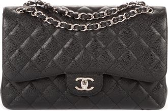 Chanel Crossbody Bags - Classic Jumbo Double Flap 30 - Gr. unisize - in Schwarz - f&uuml;r Damen