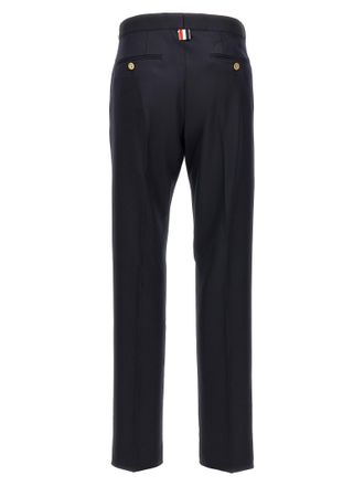 Thom Browne Mens Blue Wool Casual Pants