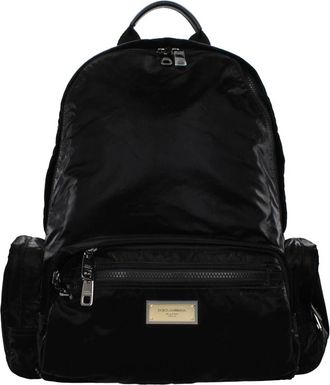 Dolce & Gabbana unisex, Sacs, Noir, Taille: ONE Size Nylon Backpack