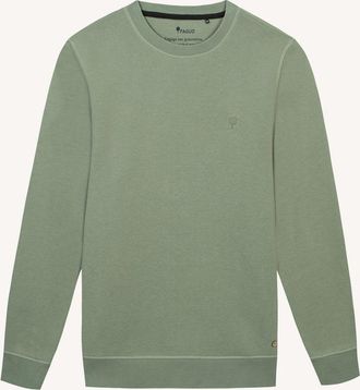 Faguo Sweat col rond kaki coton - DONZY