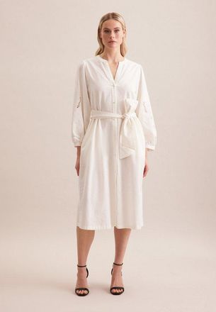 Seidensticker Sommerkleid Schwarze Rose 7/8-Arm Rundhals Uni