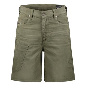 Diesel Shorts en coton - Homme - Shorts - Vert - Taille: W28
