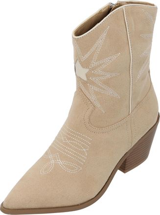 La Strada 2203459 Cowboy Boots f&uuml;r Damen - modische Frauen Stiefeletten - trendige Biker Boots Beige EU40