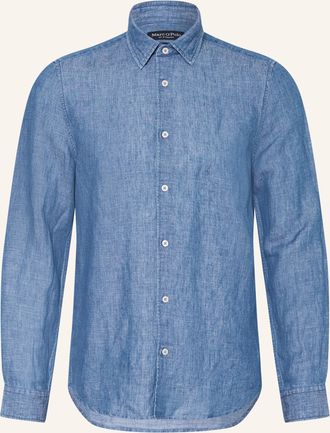 Marc O'Polo Marc Opolo Hemd Shaped Fit Mit Leinen blau