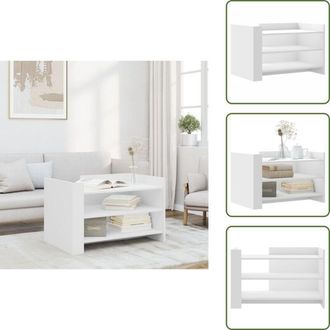 vidaXL The Living Store - Couchtisch Wei&szlig; 80x50x50 cm Holzwerkstoff - Couchtisch - Wohnzimmerstil - Wei&szlig;er Couchtisch - Holzm&ouml;bel - Sideboard
