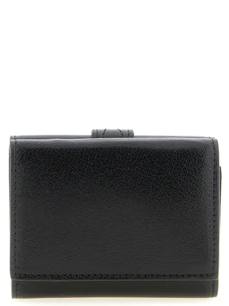 Chlo&eacute; Womens Black Buffalo Leather Cardholder Accessory
