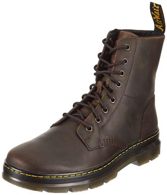 Dr. Martens 8 Eye Boot Springerstiefel, Crazy Horse Dunkelbraun, 40 EU