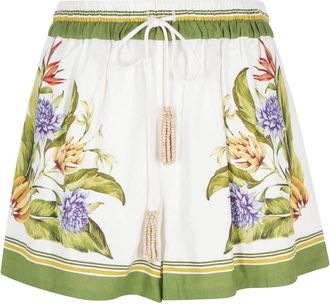 Farm Rio Farm Rio, Femme, Shorts, Multicolore, Taille: 36 FR Tropical Scarf Shorts