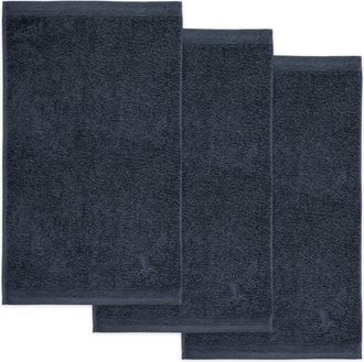 Möve Superwuschel Gästetuch 30 x 50 cm aus 100% Baumwolle, dark grey 3er Set