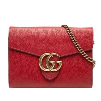 Gucci Portefeuille sur cha&icirc;ne Pre-owned - Femme - Pre-owned - Rouge - Taille: ONE Size
