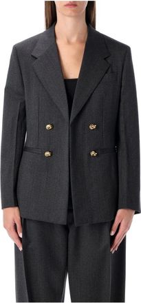 Bottega Veneta Femme, Vestes, Noir, Taille: 38 FR Blazer Crois&eacute;