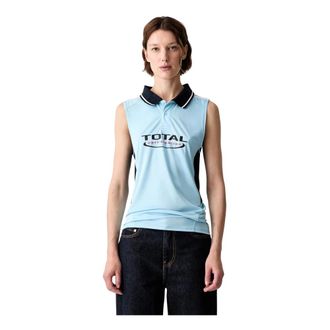 Martine Rose Eng anliegender Stretch-Fu&szlig;ball-Body - - Tops - Damen - Blau - L