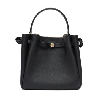 Tory Burch Femme, Sacs, Noir, Taille: ONE Size Pebble Leather Bucket Bag