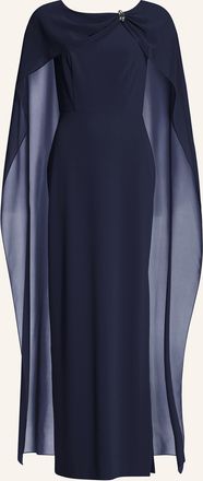 Swing Swing Abendkleid Im Materialmix blau