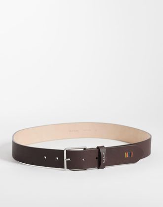 Paul Smith Ceinture avec couture multicolore - Noir-Marron