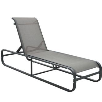 vidaXL Transat de Jardin Bain de soleil Chaise Longue Aluminium et textil&egrave;ne vidaXL