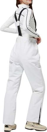 Generic Pantalon de ski baggy pour homme et femme avec bretelles et sans bretelles, couleur unie, coupe-vent, imperm&eacute;able, avec manchettes de neige, protectio