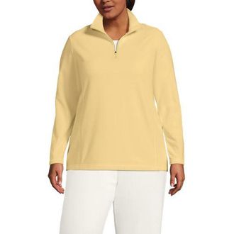 Lands End Anyweather Fleece-Pullover mit Rei&szlig;verschluss, Damen, Gr&ouml;&szlig;e:52-54 plus, Gelb, Polyester, by Lands End