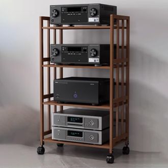 Generic Der Rack Adjustaba Eck-TV-St&auml;nder mit Halterung und Schrank, CD-Aufbewahrung, Spielekonsole und Konsolenturm (braun, 28 Zoll breit x 48 Zoll hoch) eig