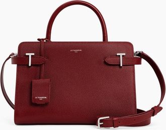Le Tanneur Sac à main moyen modèle Emilie en cuir signature T