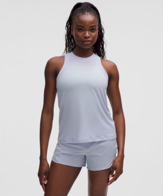 lululemon Trainings-Tanktop aus Jersey f&uuml;r Frauen - Gr&ouml;&szlig;e 14 in Serene Blue
